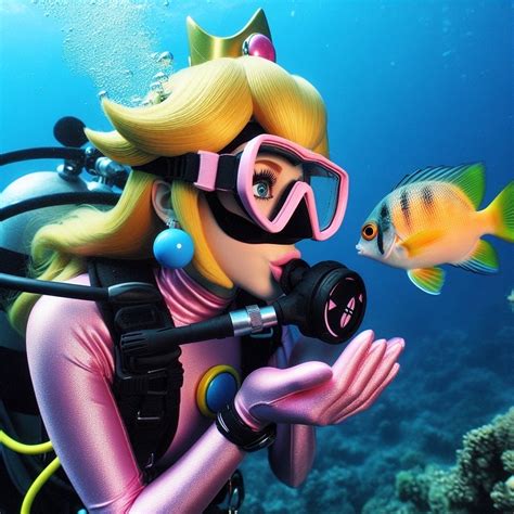 Princess Peach Scuba By Chrisgraduate27 On Deviantart
