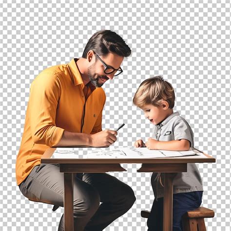 Premium Psd School Teacher In Front Of Class With Raised Hands