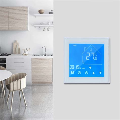 WiFi Smart Thermostat Temperature Controller LCD Display Week Programmable For Electric