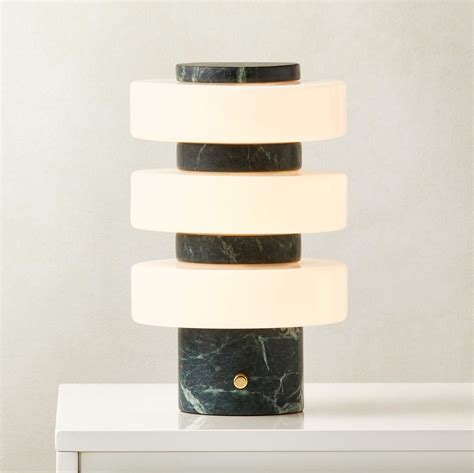 Mercury Modern Green Marble Table Lamp Reviews Cb2