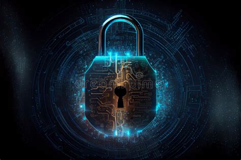Cyber Security Technology Concept Generative Ai Stock Image Image Of