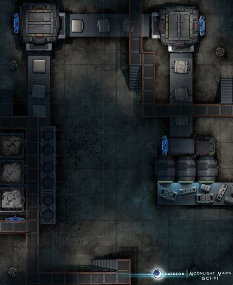 Production Factory Moonlight Maps Sci Fi In 2024 Tabletop Rpg Maps Sci Fi Rpg Modern Map