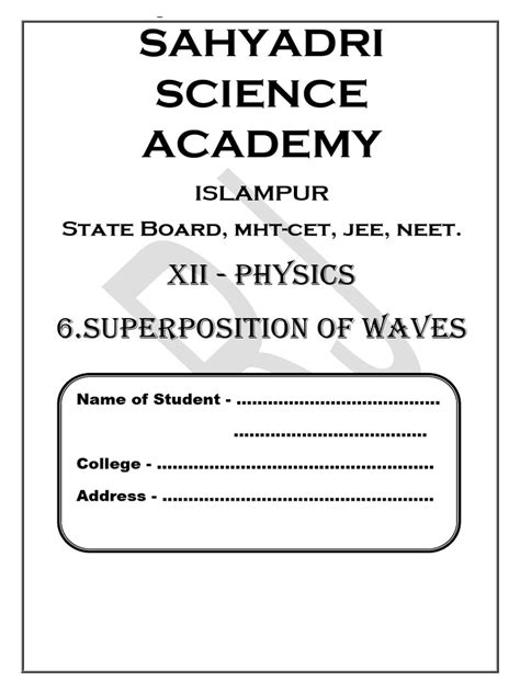 6 Superposition March 2024 New Pdf Waves Normal Mode