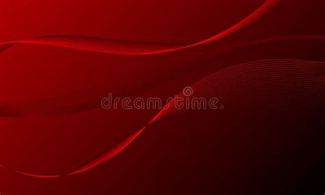 Red Business Lines Wave Curve With Smooth Gradient Abstract Background Stock Vector