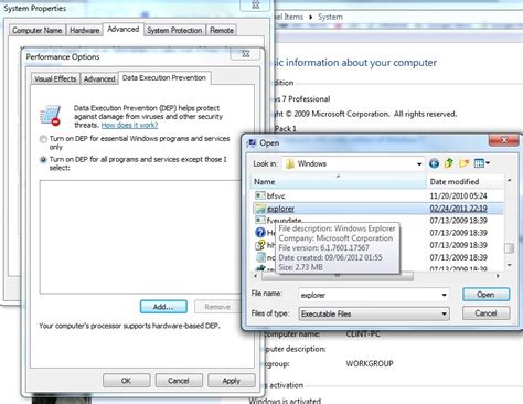 Topic Data Execution Prevention Suddenly Appears On Old Xp Machine Askwoody
