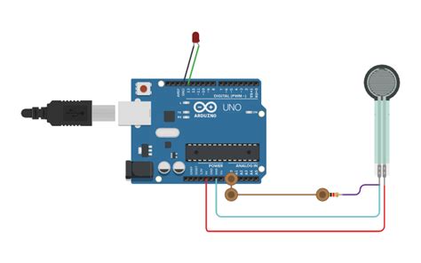 Circuit Design Force Sensor Tinkercad