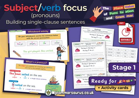 Ready For The Place Value Of Punctuation And Grammar Verb Focus Building Single Clause