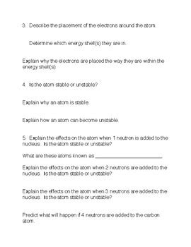Build An Atom Simulator Activity By The Common Core And More TpT