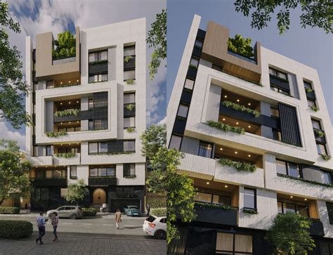 صحنه آماده رندر خارجی نمای ساختمان دانلود پروژه‌ آماده 3ds Max