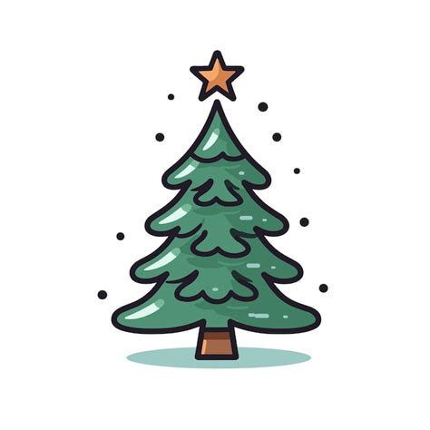 Premium Vector Playful Christmas Tree Symbol With A Clean Background
