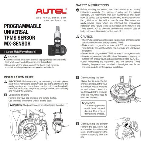 Autel Tpms Sensor Mx Sensor 2 In 1 Tire Pressure Monitor Tire Replacem Hongkong Ixuaner Tech