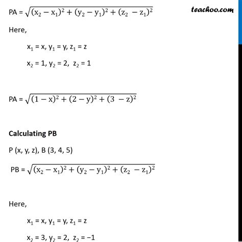Ex 112 4 Find Equation Of Set Of Points Equidistant Ex 112