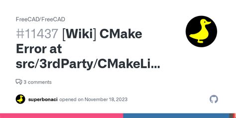 Wiki Cmake Error At Src3rdpartycmakeliststxt14 Configuring