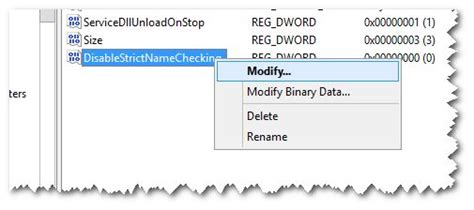 Disable Strict Name Check In Windows Server 2012