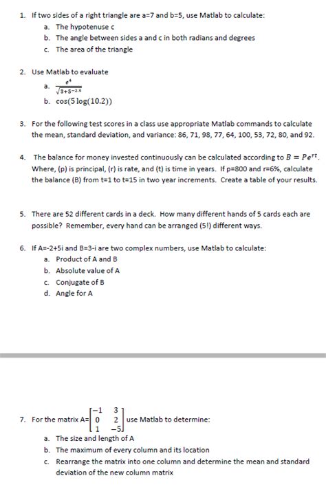 this is matlab homework please do number 4 and 7