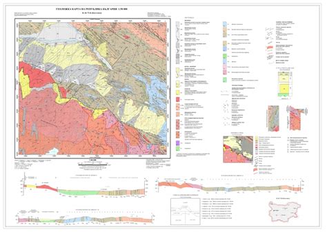 Геоложка карта на България М 1 50000 Геологический портал Geokniga