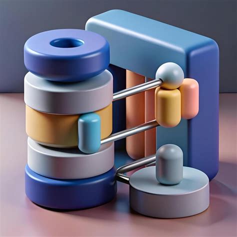 Abstract 3d Illustration Depicting Data Integration Premium Ai