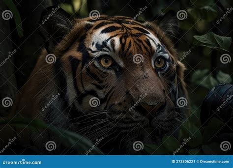 Endangered Species Tiger Portrait AI Generated Royalty Free