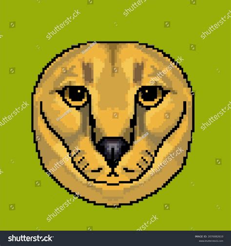Floppa Cube Pixel Art