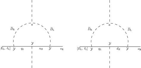 Examples Of One Loop Diagrams Contributing To The Radiatively Generated
