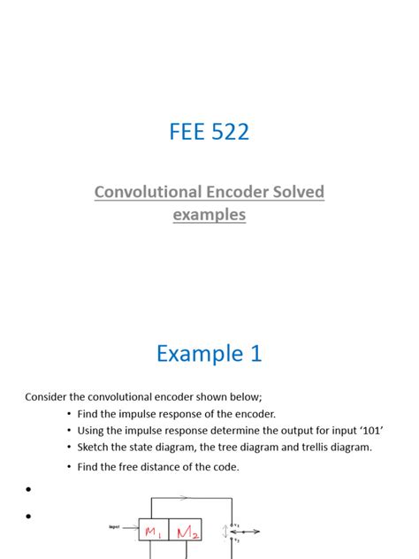 Convolutional Encoder Solved Examples Pdf