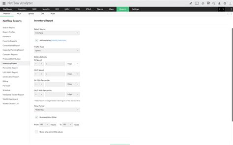 Inventory Report NetFlow Analyzer Help Documentation