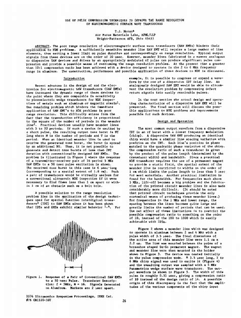 Use Of Pulse Compression Techniques To Improve The Range Resolution Of Electromagnetic Surface