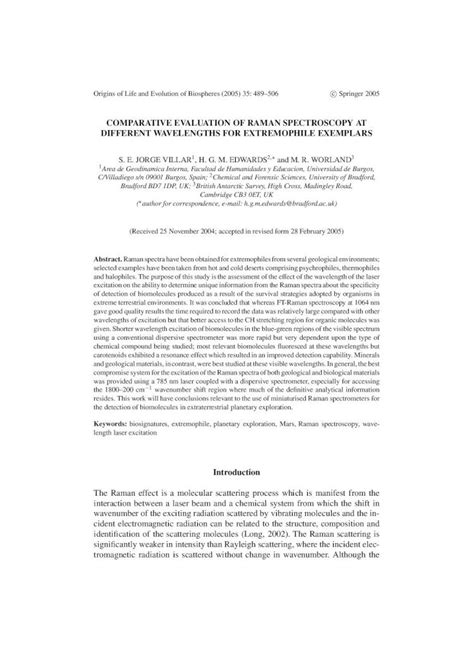 Pdf Comparative Evaluation Of Raman Spectroscopy At Y Pers · The