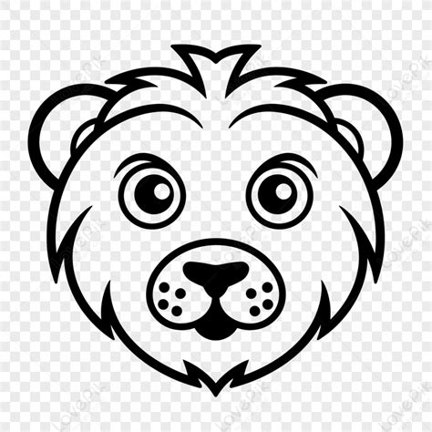 색칠할 수 있는 미소로 곰 얼굴 윤곽 스케치 드로잉 벡터두꺼운 선장난감 Png 일러스트 무료 다운로드 Lovepik