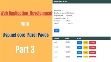 Web App Development With Asp Net Core Razor Pages Part 3 Youtube