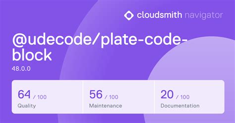 udecode plate code block 48 0 0 npm package quality cloudsmith