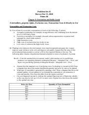 AEC 251 Problem Set 3 Fall 2020 1 Docx Problem Set 3 Due On Nov 15 2020 Points 40 Chapter 9