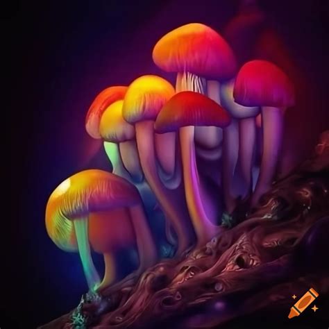 Fractal Art Of Psychedelic Mushrooms