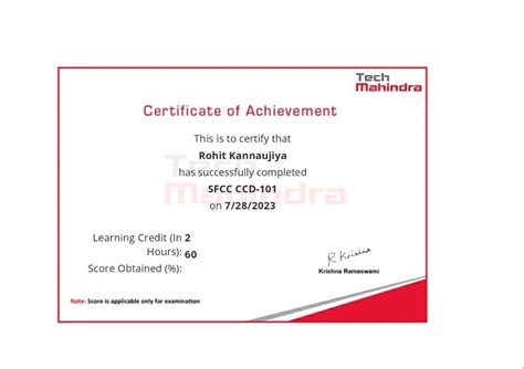 Rohit Kannaujiya On Linkedin I Have Completed One More Certification In Sfcc😊