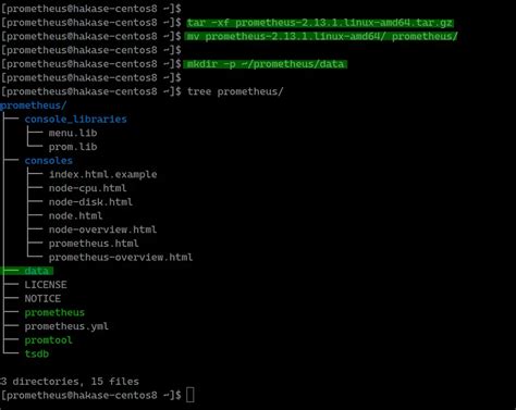 how to install prometheus monitoring and node exporter on centos 8