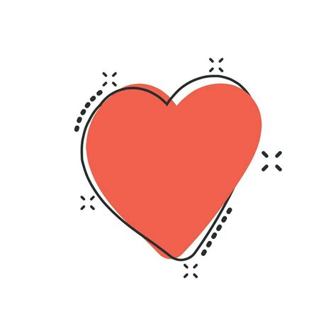 Vector Cartoon Hand Drawn Heart Icon In Comic Style Love Sketch Doodle