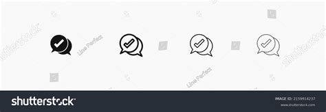 Tick Check Mark Speech Bubble Vector Stock Vector Royalty Free Shutterstock