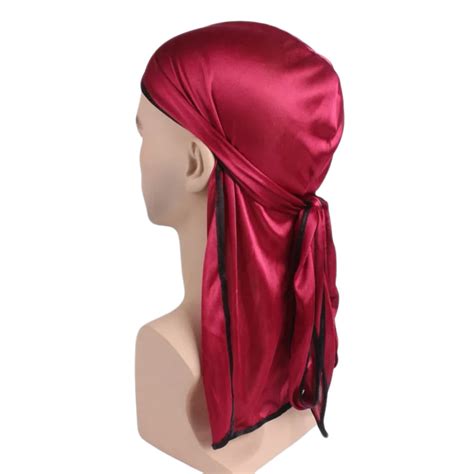 Durag Du Rag Do Rag Bandana Unisex Red With Black Edge