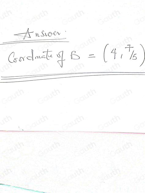 solved 4 points on a coordinate plane a line segment has endpoints a 1 5 and c 6 1 point b
