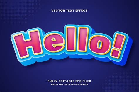 Free Vector Bold Text Effect Design