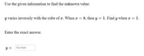 solved use the given information to find the unknown value