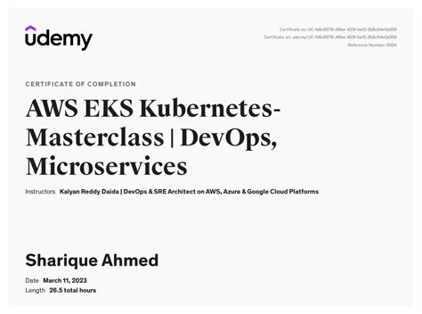 Sharique Ahmed On Linkedin Udemy Course Completion Certificate
