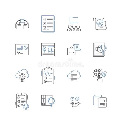 Automation And Technology Line Icons Collection Robotics Artificial Intelligence Workflow