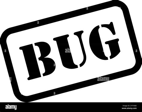 Bug Black Stamp Vector Isolated Stock Vector Image And Art Alamy