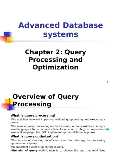 Chapter 2 Query Processing And Optimization Autosaved Pdf Relational Model Computer