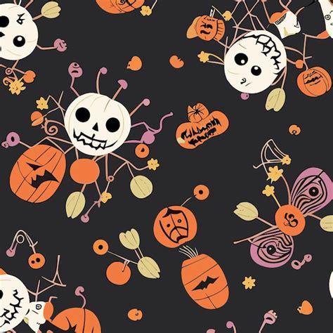 Premium Photo Cute Halloween Pattern