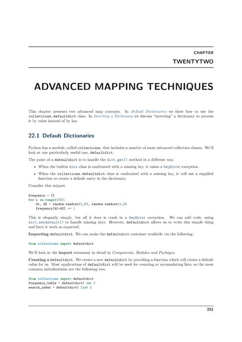 Chapter 22 Advanced Mapping Techniques C