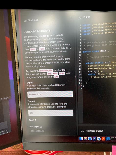 Solved Editor Challenge Jumbled Numbers Programming