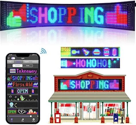 Programmable Led Sign Scrolling Message Led Shop Signs Flexible