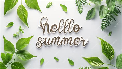 Hello Summer Wallpaper Beautiful Design Premium Ai Generated Image